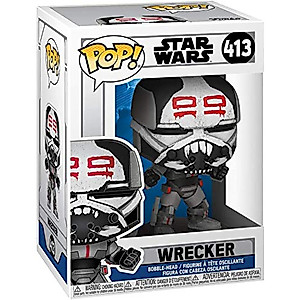 POP Star Wars: Clone Wars - Wrecker Funko Vinyl Figure (Bundled with Compatible Box Protector Case), Multicolor, 3.75 inches