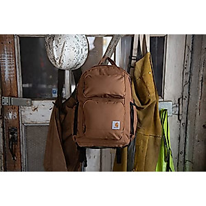 Carhartt Force Advanced Backpack with 15-Inch Laptop Sleeve, Tablet Storage, and Portable Charger Compartment, Carhartt Brown