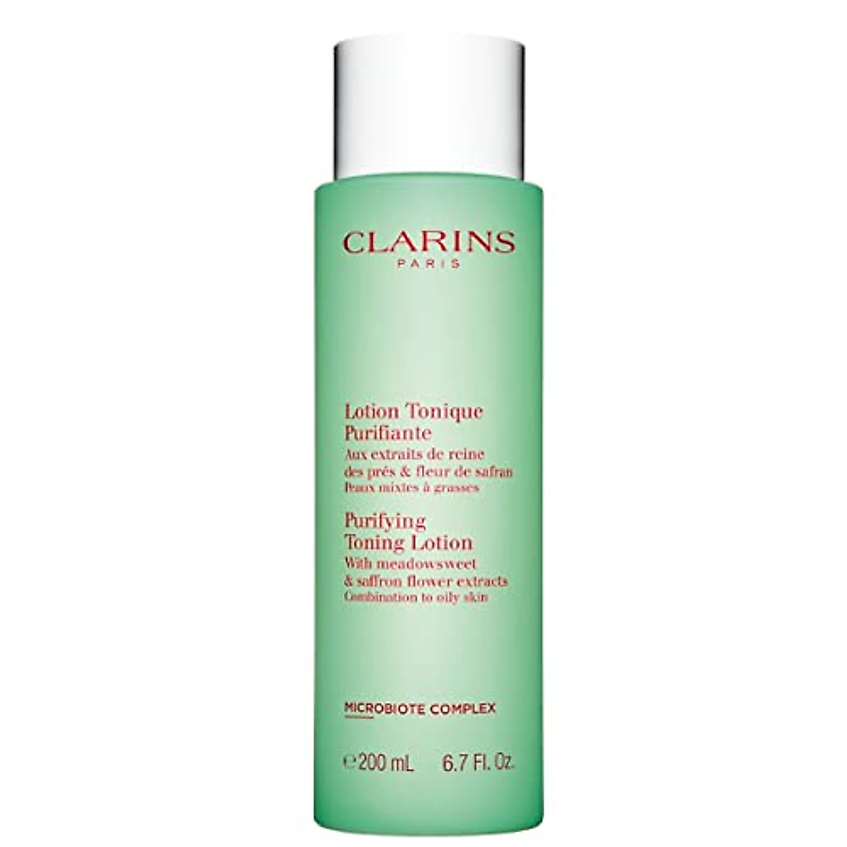 Clarins Purifying Toning Lotion | Less Oily Skin After 14 Days of Use* | Cleanses, Hydrates, Purifies, Mattifies and Balances Skin's Microbiota | Contains Witch Hazel | Combination To Oily Skin Types