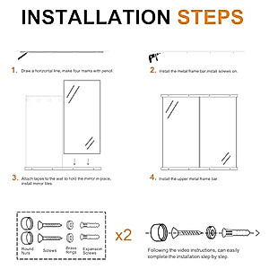 Home Gym Mirror, Large Full Body Mirror for Yoga, Fitness, 48''x24''x2PCS, Glass Frameless Mirror for Wall Mounted, Wall Mirror for Home Gym, Garage, Bedroom, Bathroom (White - 48'' x 24'' - 2PCS)