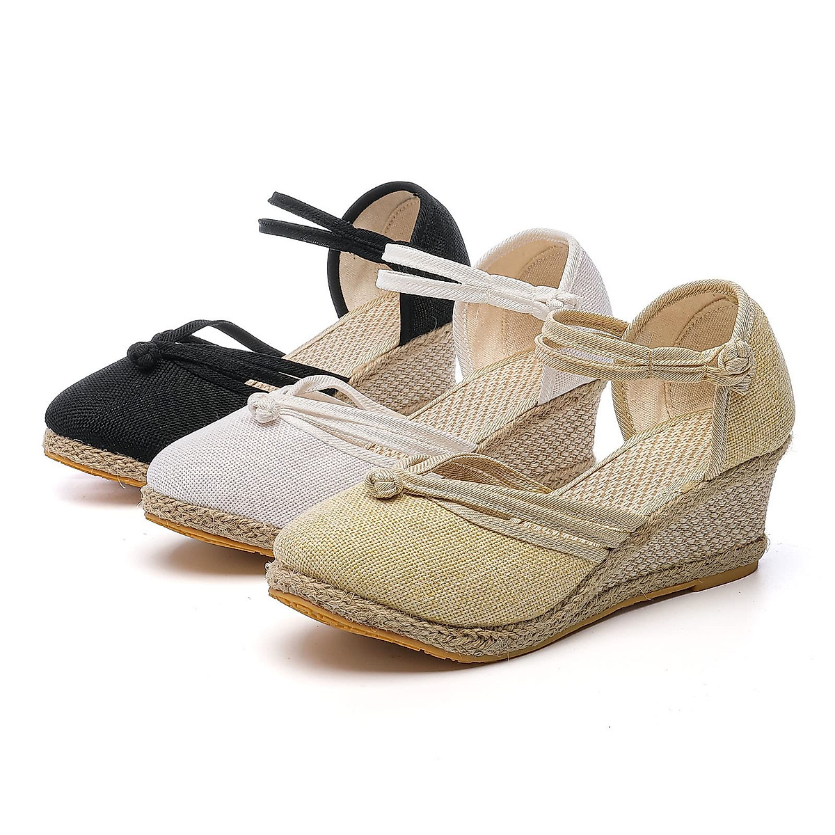 Yuanjay Sandal for Women Summer Slingback Wedge Sandals Flats Anti Slip Slides Walking Slippers Comfort Beach Open Toe Shoes