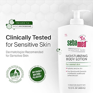 seba med Moisturizing Lotion with Pump pH 5.5 for Sensitive Skin Dermatologist Recommended Moisturizer 13.5 Fluid Ounces (400 Milliliters)