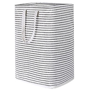 Lifewit Laundry Hamper Large Collapsible Laundry Baskets, Freestanding Waterproof Clothes Hamper Storage Basket with Easy Carry Extended Handles for Clothes in Laundry Room Bedroom Bathroom College Dorm for Adults, Grey