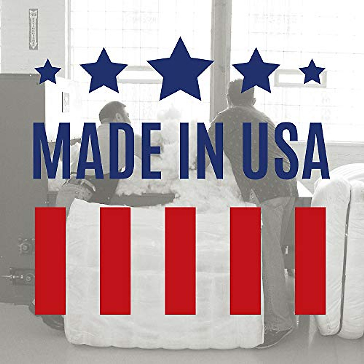 Plankroad Home Décor 15x23 Hypoallergenic Fluffy Faux Down Poly Rectangular Pillow Insert, 100% Cambric Cotton Shell, Never Vacuum-Packed, Made in USA, Set of 2