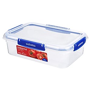 Sistema KLIP IT PLUS Food Storage Container | 2.2 Litre Leak-Proof, Stackable & Airtight Fridge/Freezer Food Boxes | BPA-Free Plastic | Recyclable with TerraCycle® | 1 Count