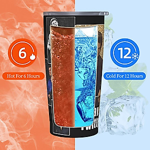 LUNKIND Conway Musics Twitty 20 oz Stainless Steel Insulated Car Sippy Cup With Lid Travel Mug for Cold Hot