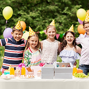 TONGDE Cupcake Boxes 30-Set with Inserts and Window Hold 6 Cupcakes, Food Grade Kraft Bakery Cake Boxes Pastry Holder with Ribbon for Cookie Mini Cake (White)