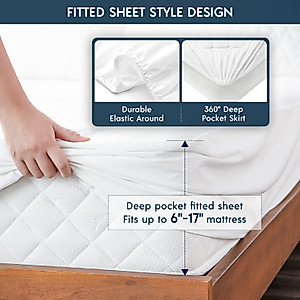 Phantoscope 100% Waterproof Mattress Protector, Queen, Mattress Cover 3D Air Soft Fabric, Mattress Pad Cover with 18'' Deep Pocket, Noiseless Washable, Queen Size