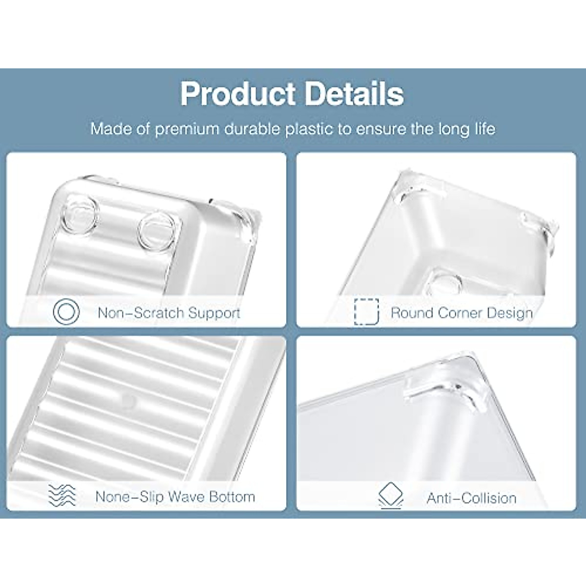 Puroma 31Pcs Drawer Organizer Set 5-size Versatile Vanity and Bathroom Drawer Organizers, Clear Plastic Desk Drawer Organizer Trays and Customize Layout Storage Bins for Makeup Kitchen Office (Clear)