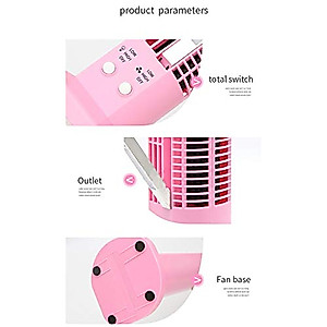 Clothing 2 in 1 Portable Electric Oscillating Tower Fan with Led Light, Leafless Cooling Fan Perfect for Office Dorm Nightstand(White) RR613