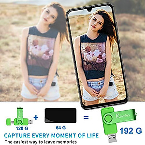 Kavolen 3in1 64GB High Speed Photo Backup Flash Drive Memory Stick for PC/Laptop /Android Phones.Photo Memory Stick for Samsung Galaxy ,LG,Google Pixel,Hua Wei,Moto,One Plus etc(for Android Phones)