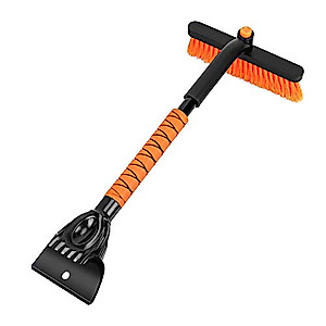 Lsyomne Car Snow Brush Removal with Ice Scraper for Car Windshield Detachable Snow Scraper with Foam Grip for Car Auto Truck SUV Windshield Windows