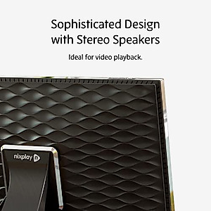 Nixplay 10.1 inch Touch Screen Digital Picture Frame with WiFi (W10K) - Polished Steel - Unlimited Cloud Photo Storage - Share Photos and Videos Instantly via Email or App - Preload Content