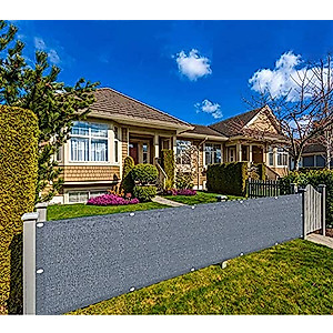 ALBN Balcony Privacy Screen Cover Fence Windbreak Net Garden Privacy Screen HDPE UV Protection Windscreen with Rope & Cable Ties (Color : Dark Gray, Size : 0.9x6m)