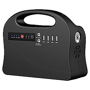 Enginstar Portable Power Station 120Wh, 100W Solar Generator with 110V AC Outlet, Portable Backup Lithium Battery Pack Power Bank for Emergency Home Outdoor Camping RV