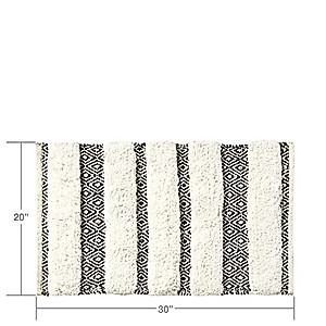 SKL Home by Saturday Knight Ltd. Geo Stripe Rug, 30x20, Black