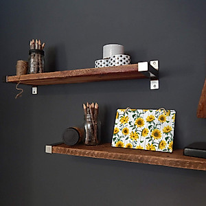 Slate Hanging Wall Sign Sunflower Leaves Summer Wall Plaque Wood Signs with Rope Retro Wood Plank DIY Hanging Door Sign for Front Porch/Entryway/Outdoor/Garden Home Decor, 8x5inch