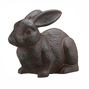 Full Bodied Cast Iron Rabbit Garden Figure by INsideOUT