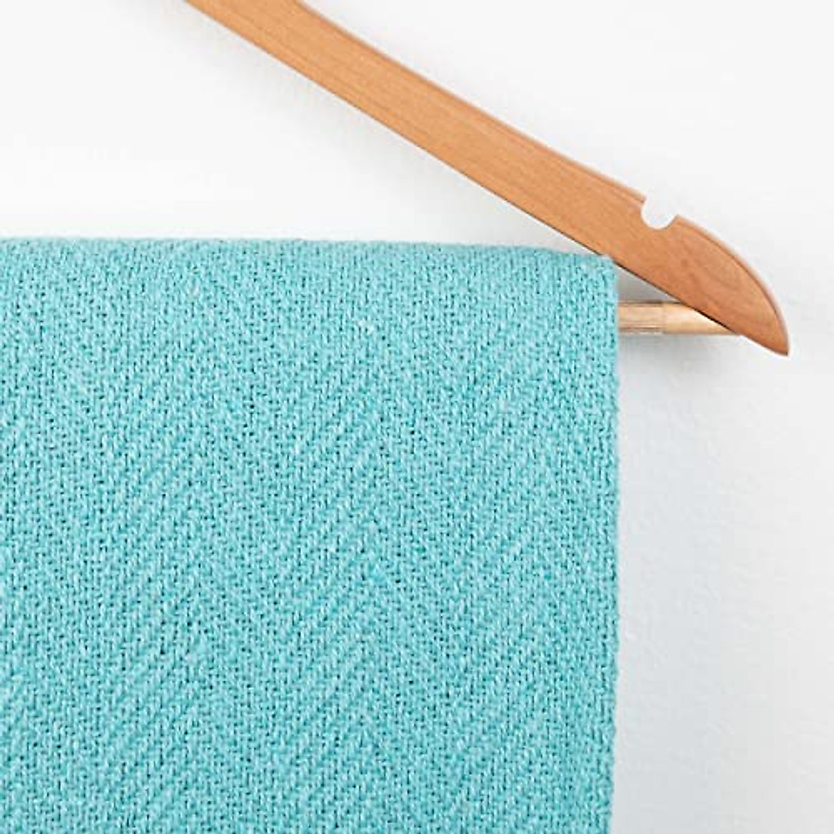 Arkwright Common Ground Solid Throw Blanket - (Pack of 12) All Season Reversible Cotton Luxury Hotel Quality, Soft and Warm, Sundry Blankets for Bed, Camping, Sofa Chair, 50 x 70 in, Aqua