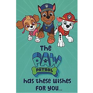 Heartline by Hallmark Paw Patrol Happy Birthday Card with Chase, Marshall and Skye!