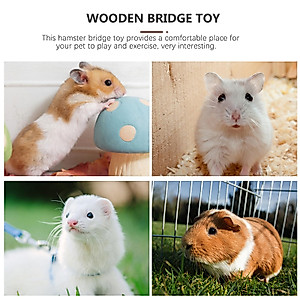 Ipetboom Hamster Toy Bridge Rat Ladder Toys Gerbil Toys Hamster Climbing Ladder Chicken Coop Ramp Hamster Cage Ladder Rat Ladders Chinchilla Bridge for Cage Decor Hamster Bridge Rabbit Ramp