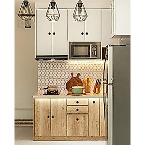 MoHern Black Cabinet Knobs, Dresser Knobs 20 Pack, 1-1/5 inch Matte Kitchen Knobs for Cabinet, Bathroom Cabinet Hardware, Drawer Pulls and Knobs…