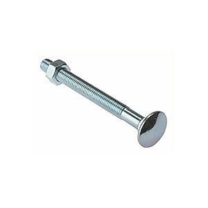 ForgeFix Carriage Bolts | M8 x 180mm | Zinc Plated | Bag 10
