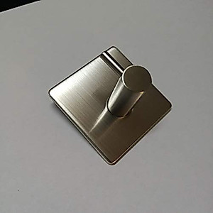 4Packs Towel Hooks SUS 304 Stainless Steel Adhesive Hooks Heavy Duty Wall Hangers, Bathroom Towel Holders Clothes Cabinet Closet Robe Hook Wall Mounted Round Kitchen Door Hanger