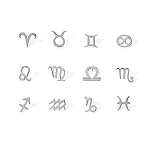 Boma Jewelry Sterling Silver Pisces Zodiac Sign Stud Earrings