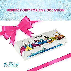 Disney Frozen Analog Watch, Time Teacher for Kids and Toddlers, Pink Bezel & Nylon Strap Watch