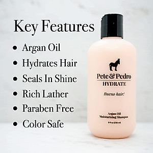 Pete & Pedro HYDRATE and CONDITION Hair Care Set | Argan Oil Moisturizing Shampoo and Hydrating Peppermint Conditioner For Men & Women | As Seen on Shark Tank, 8.5 oz. Each