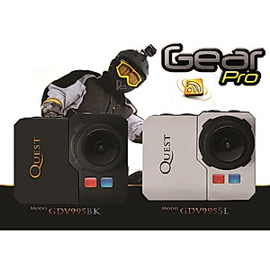 Sound Around Gear Pro Quest Wi-Fi Action Cam, Full HD Hi-Resolution 1080p Video, 16 Mega Pixel Camera, 2.0'' LCD Display, Wireless Remote, Free Downloadable App, Waterproof Case, Black, (GDV995BK)