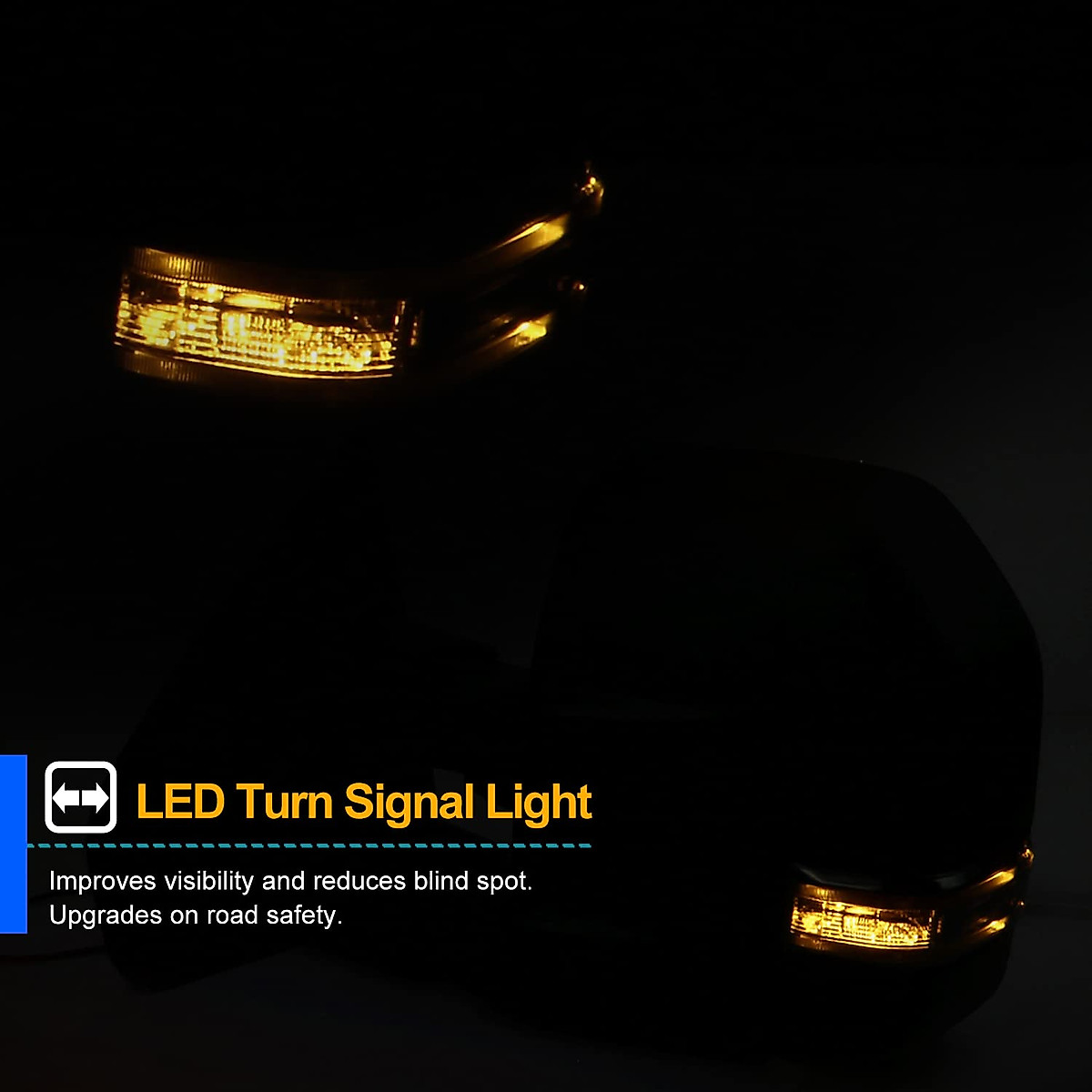 Spec-D Tuning [2015 Style] Black Power Heated Telescoping Towing Mirrors w/Smoke LED Signal Compatible with 2007-2014 Ford F150 Pickup