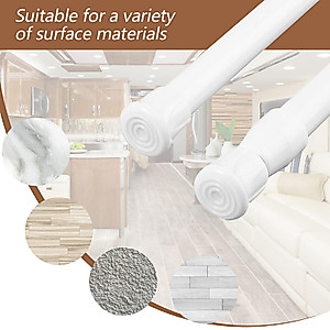 Tesmirror RV Refrigerator Tension Rods Tension Bars RV Fridge Bars Kitchen Accessories Refrigerator Accessories, 15.8-27.6 Inch, White