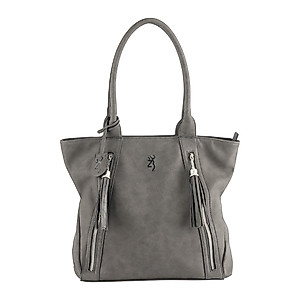 Browning Concealed Carry Purse, Premium Holstered Handbag with Safety Locking Option, Alexandria (Charcoal)