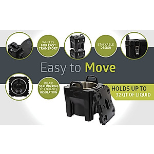 Pearington Insulated Food Carrier, 32qt Capacity, w/Stainless Steel Barrel, Top Load, Soups or Cold Drinks