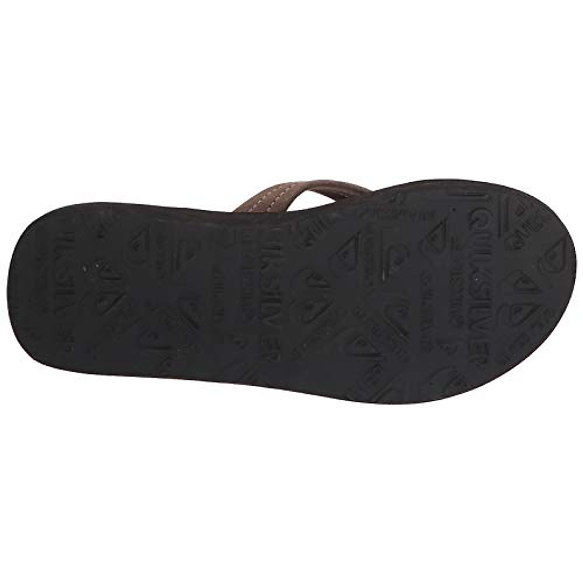 Quiksilver Men's Carver Suede 3 Point Flip Flop Athletic Sandal, Demitasse Solid, 8 M US