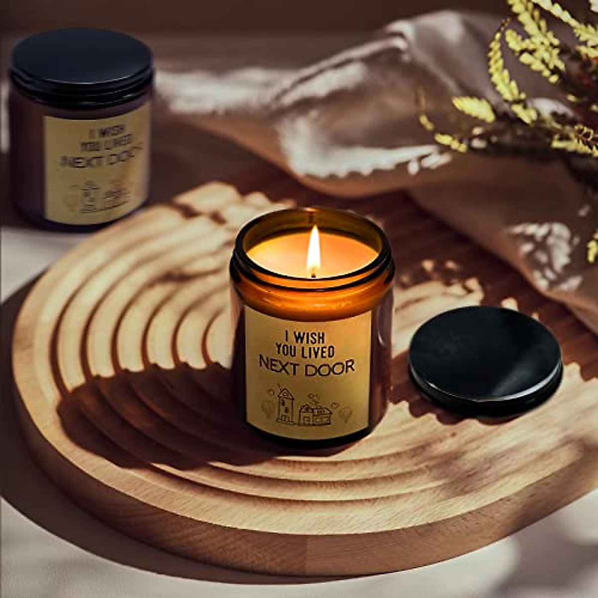 Home Scented Candles, Jar Single Wick Candle, Chamomile and Eucalyptus Aromatherapy Candles, Naturally Scented Soy Candles for Cleansing House Yoga Chakra Healing, Over 45 Hours of Burn Time