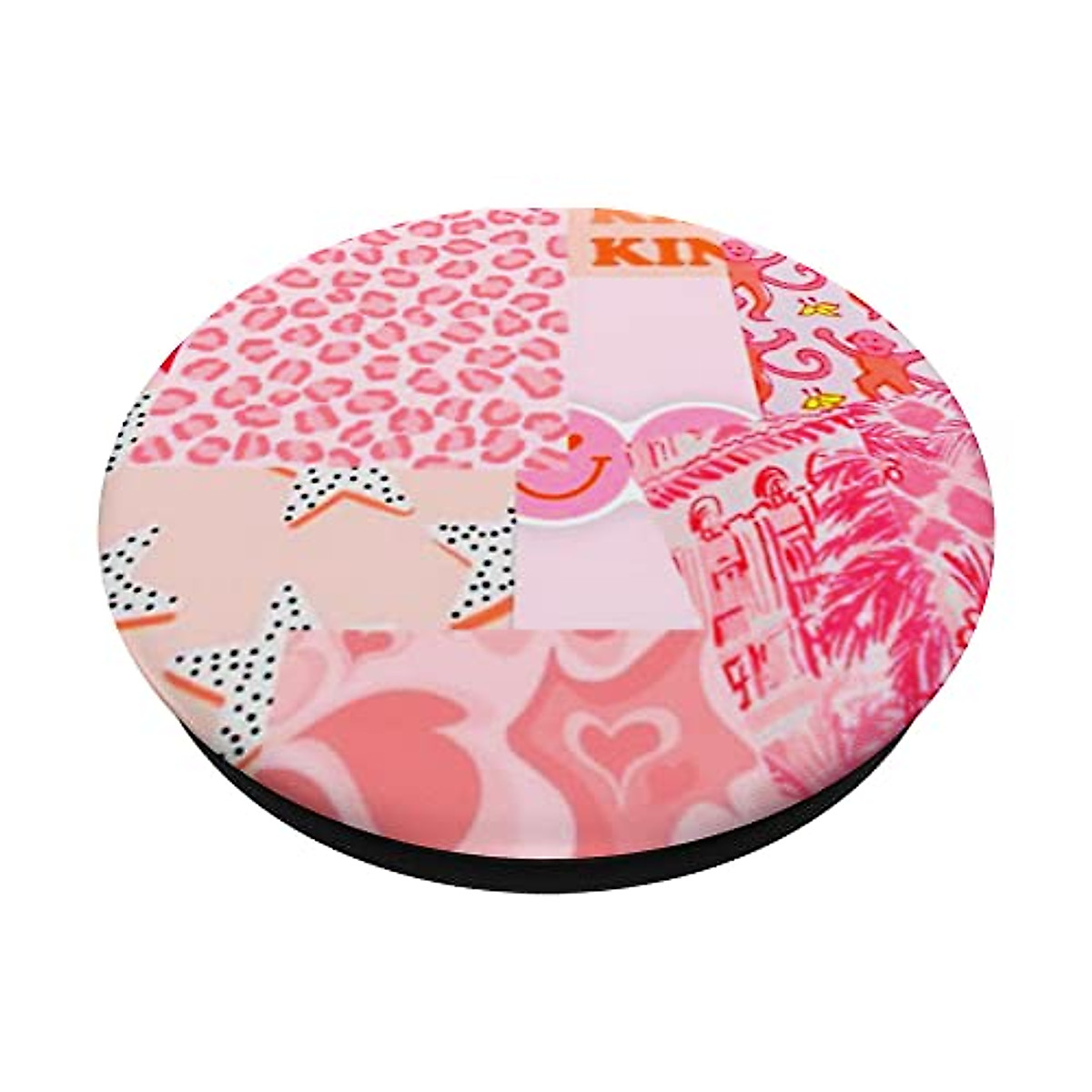 Cute Boho Abstract Indie Pink Preppy Aesthetic Collage Trend PopSockets Swappable PopGrip