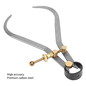 Outside Spring Caliper, Boomerang Leg External Caliper Divider Set with Copper Fitting, Spring Caliper for Woodworking Turning Lathe Projects(190mm / 7.5in)