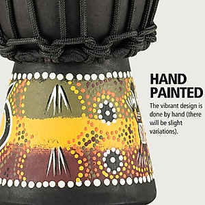 Meinl Percussion African Style Mini Djembe Drum for Room Decoration — NOT Made in China — Hand Painted Mahogany Wood, 2-Year Warranty (HDJ7-XXS)
