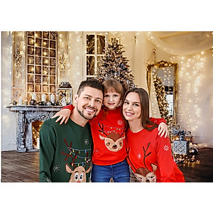 Dudaacvt 7x5ft Christmas Backdrops Christmas Tree Photography Backdrops Christmas Fireplace Photo Backdrop Christmas Party Decoration Banner