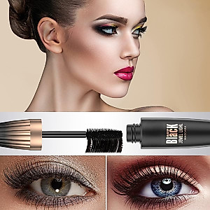4D Silk Fiber Mascara - my lashes Mascara Natural,tube mascara liquid lash extensions Thickening and Lengthening, Waterproof and Smudge-Proof, Voluminous Eyelash