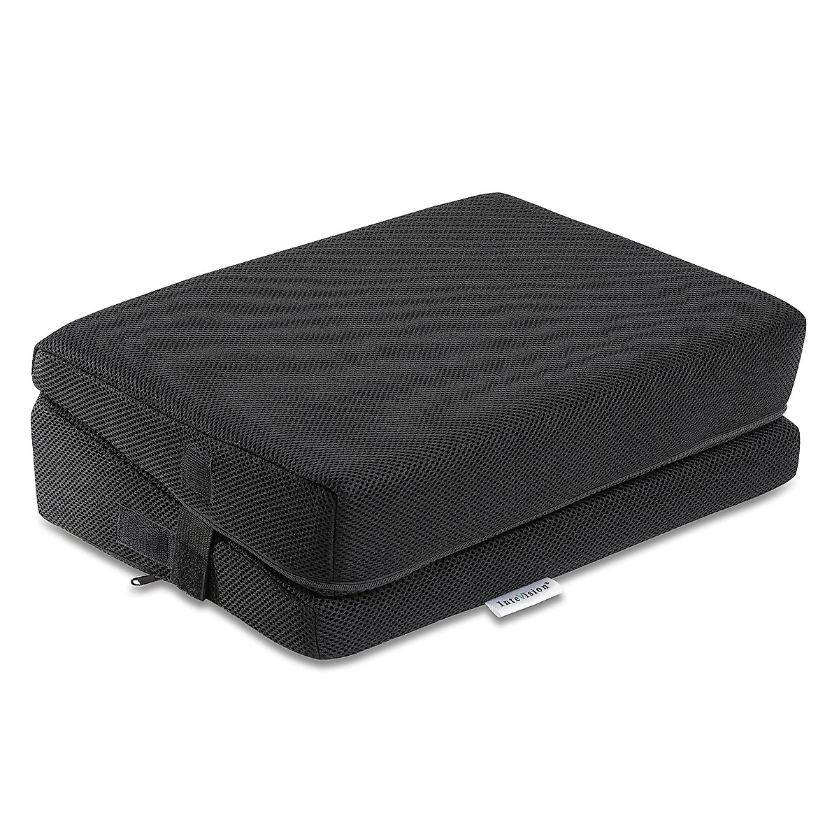 InteVision 4-in-1 Footrest for Added Height - Premium Foam Foot Cushion Works Great for Under Desk or bar - Will not Slide on Any Surface