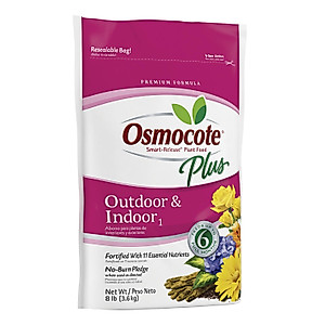 Osmocote Smart-Release Plant Food Plus Outdoor & Indoor₁, Granular Fertilizer with 11 Essential Nutrients, 8 lbs.