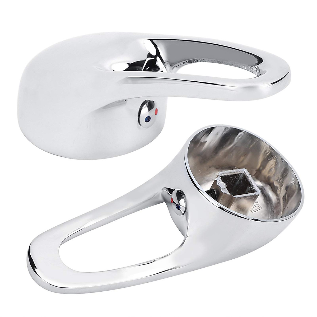 Tap Lever Handle, Faucet Handle Chrome Plated Zinc Alloy Bathroom Single Lever Faucet Handle Replacement for 35mm Valve Core Bathroom, Faucet Handles