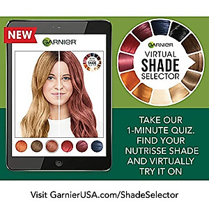 Garnier Nutrisse 5 Minute Nourishing Color Hair Mask with Triple Oils Delivers Day 1 Color Results, for Color Treated Hair, Vibrant Red, 4.2 Fl Oz