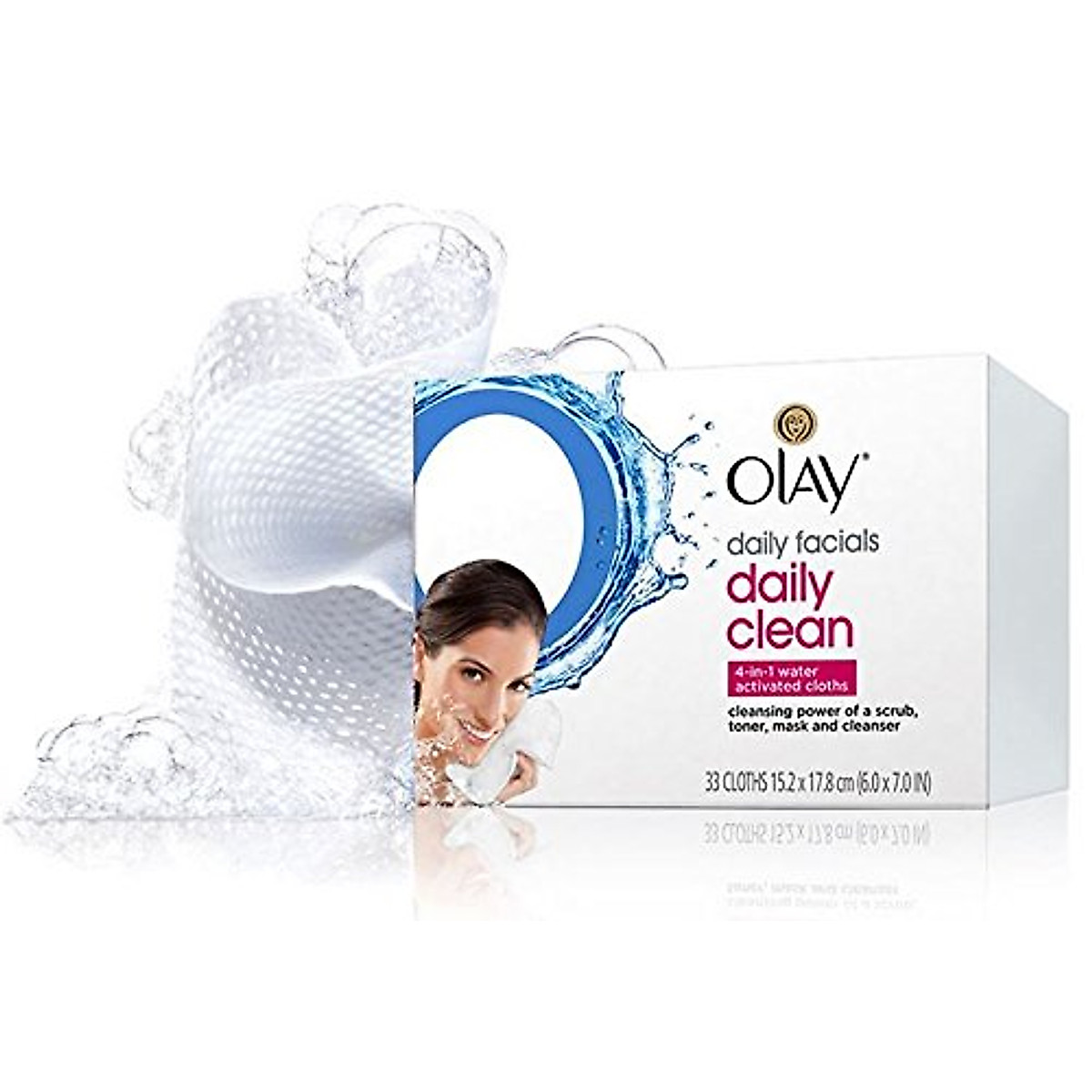 OLAY Daily Facial Hydrating Cleansing Cloths with Grapeseed Extract, Makeup Remover 33 ea (Pack of 2)