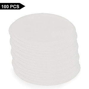 StonyLab Quantitative Filter Paper Circles, 94mm Diameter Cellulose Filter Paper with 20 Micron Particle Retention Medium Filtration Speed, Pack of 100