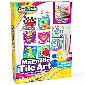 Creative Kids Magnetic Mini Tile Art - Make Your Own 10 Fridge Magnets
